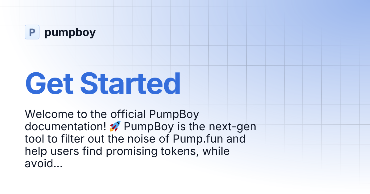 Get Started | pumpboy